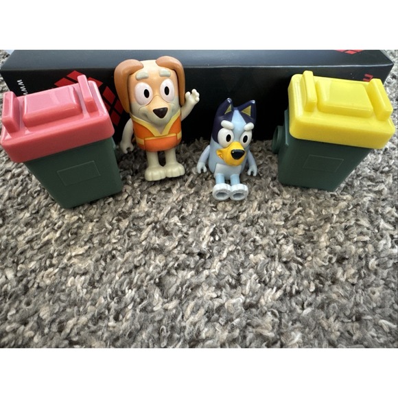 Toys | Bluey Friends Garbage Truck Replacement Trash Cans Bin Man Bluey ...